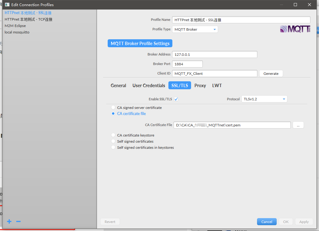MQTTnet入门(三) - 使用证书创建SSL加密端口_mqttnet ssl-CSDN博客