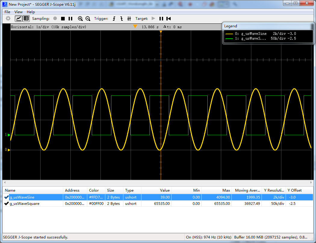 【专题教程第4期】SEGGER的J-Scope波形上位机软件，HSS模式简单易用，无需额外资源，也不需要写目标板代码_jscope hss ...