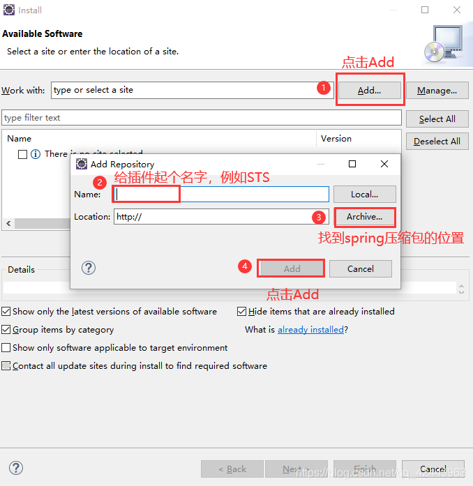 在eclipse中下载和安装spring插件 Eclipse 下载spring Boot插件 Csdn博客
