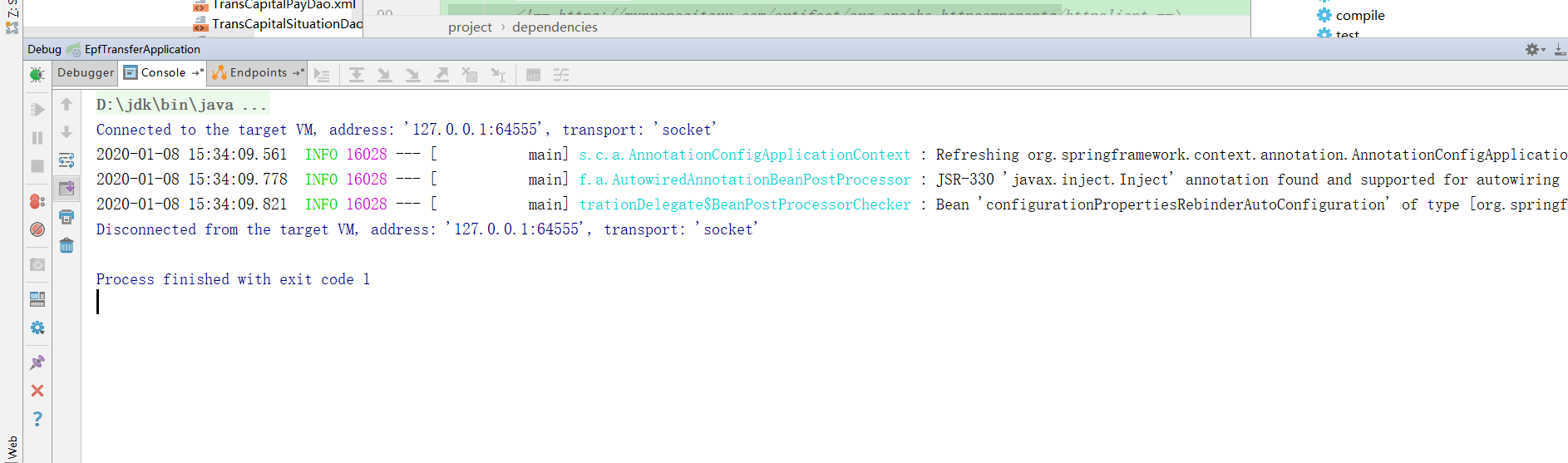 Disconnected from the target VM, address: '127.0.0.1:64555', transport: 'socket'解决方案,亲测有效-CSDN博客