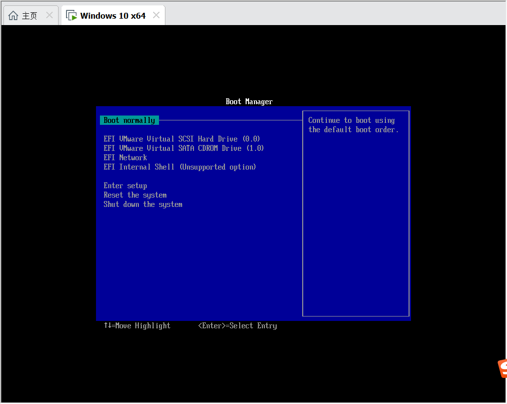 虚拟机安装win10时出现BootManager界面_boot maintenance manager-CSDN博客