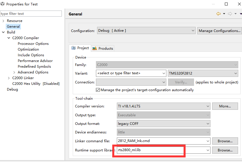 【实用技巧】CCS.V8创建TMS320F2812工程_tms320f28021工程建立-CSDN博客