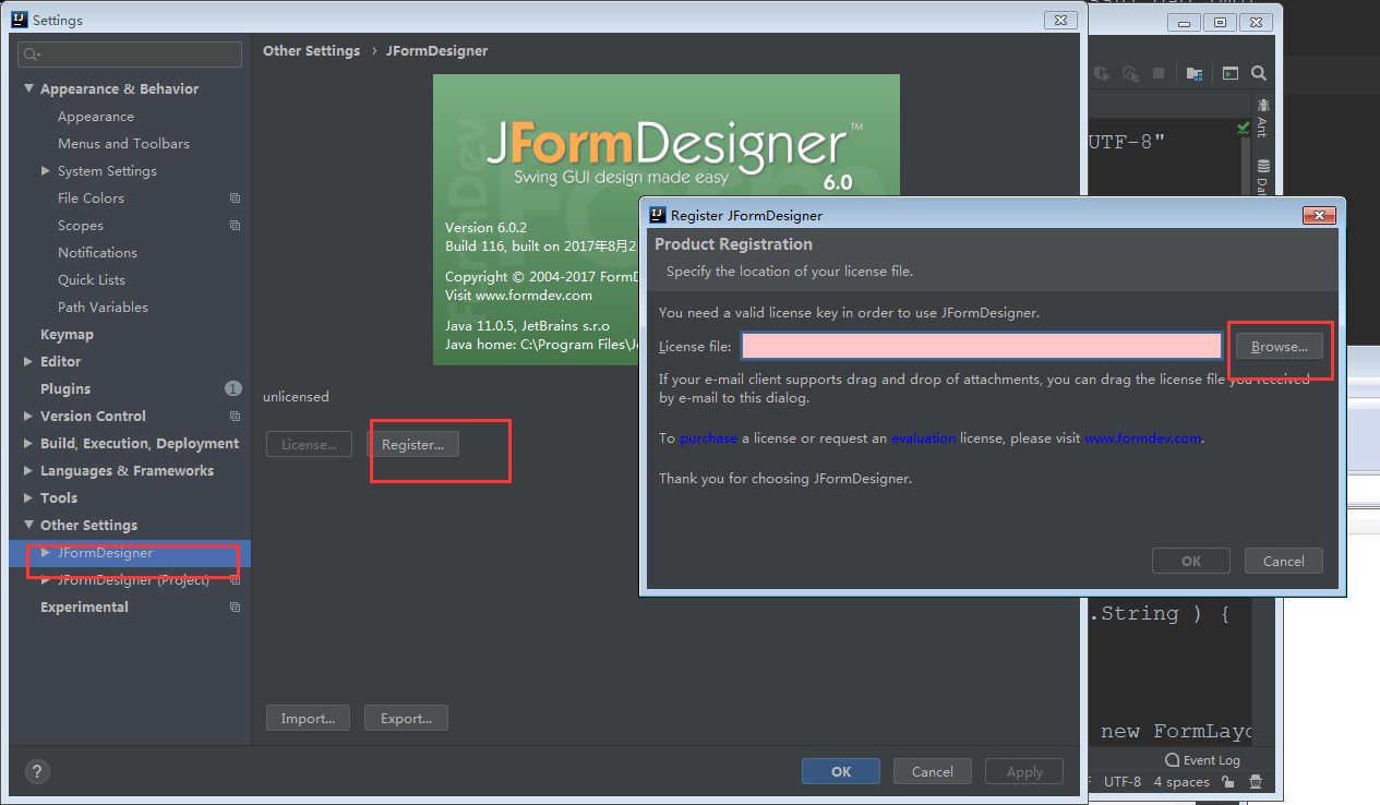 在IntelliJ IDEA中安装JFormDesigner6.0.2教程_idea怎么免费使用jframe-CSDN博客