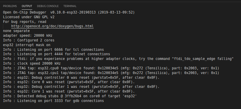 Espressif IDF for VSCode 爬坑之路二：ESP32 的 JTAG 调试（OpenOCD & GDB）_esp-idf openocd-CSDN博客