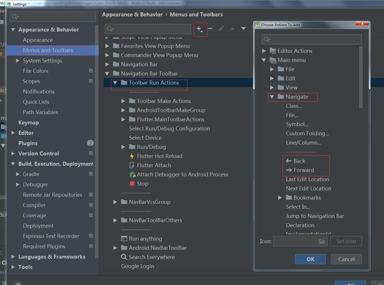 How to display the forward and back buttons of idea - Programmer Sought