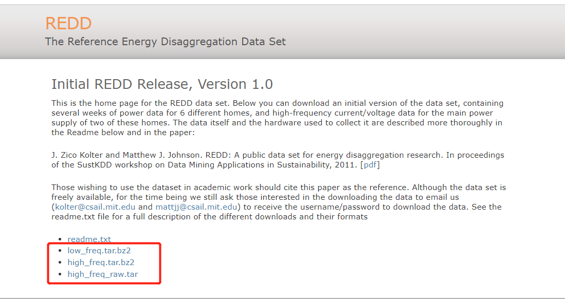 NILM（非侵入式电力负荷监测）学习笔记 —— 准备工作（二）下载和转换REDD数据集_redd数据集h5格式下载-CSDN博客
