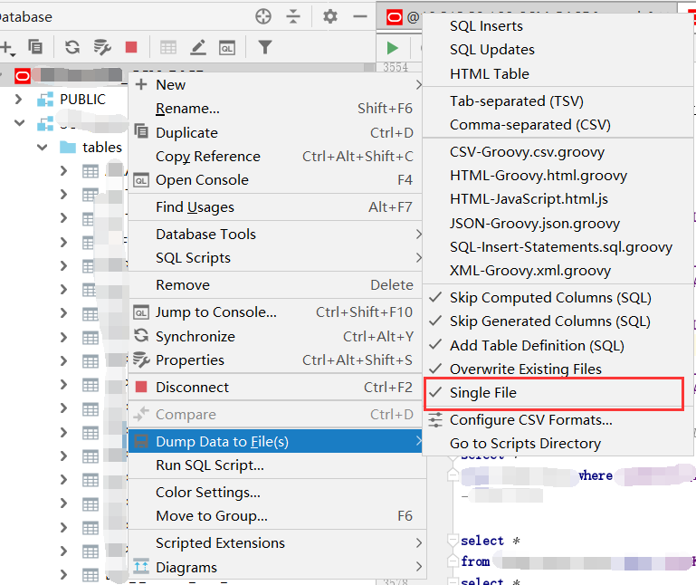 如何使用DataGrip导出整个数据库到一个.sql文件(oracle数据库)-CSDN博客