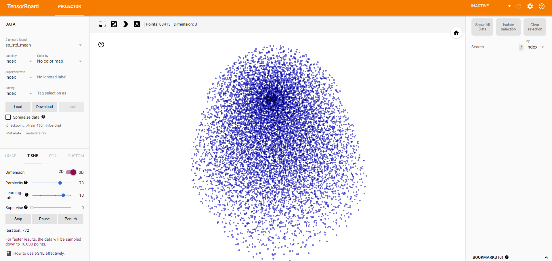 【tensorboard+T-SNE】对数据进行降维可视化_tensorboard t-sne-CSDN博客