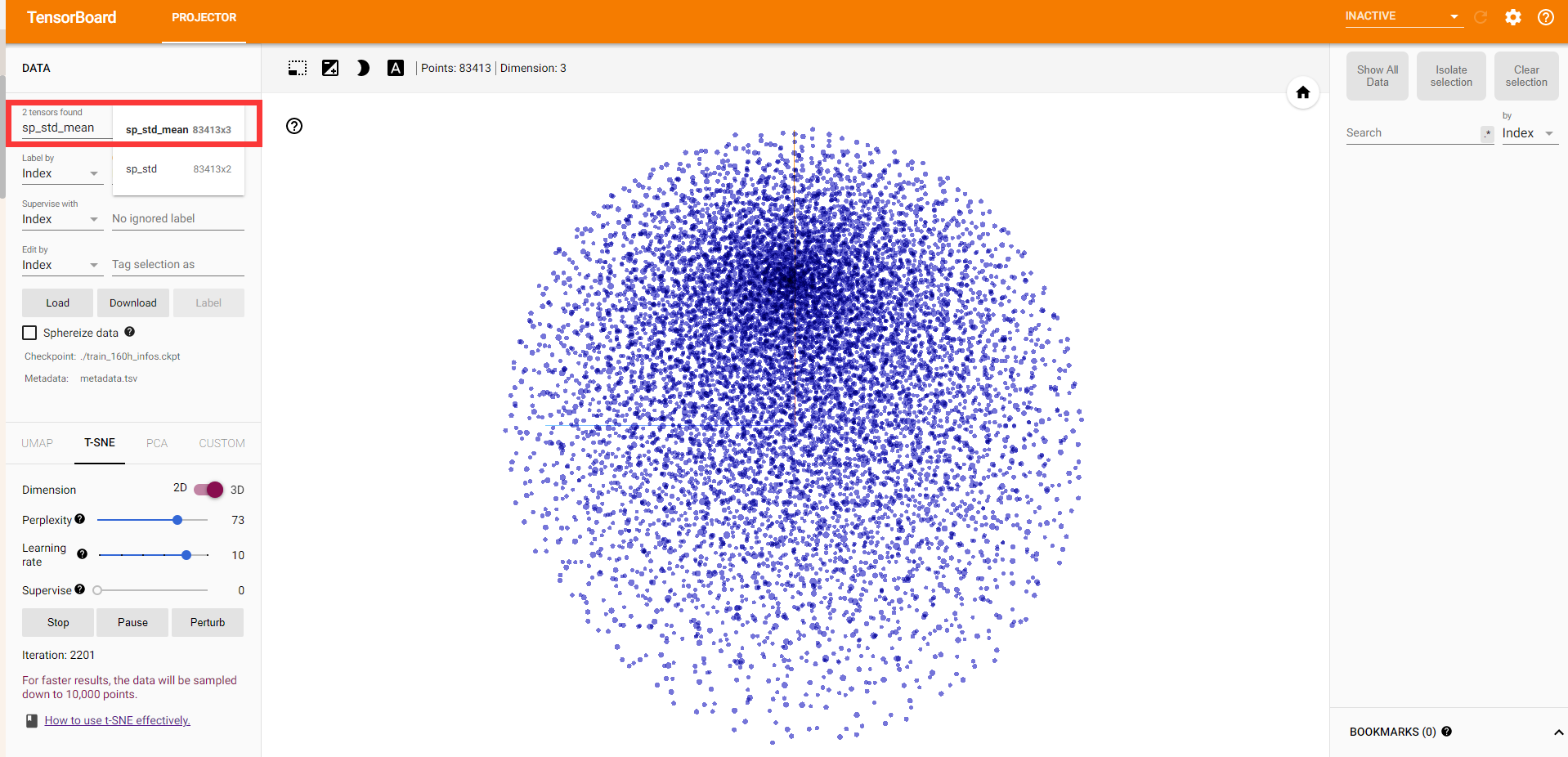 【tensorboard+T-SNE】对数据进行降维可视化_tensorboard t-sne-CSDN博客
