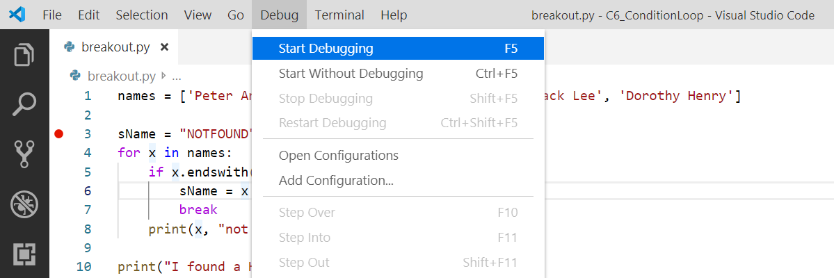 Visual Studio Code中对Python程序进行断点调试/Debug_visual studio code 断点调试python ...