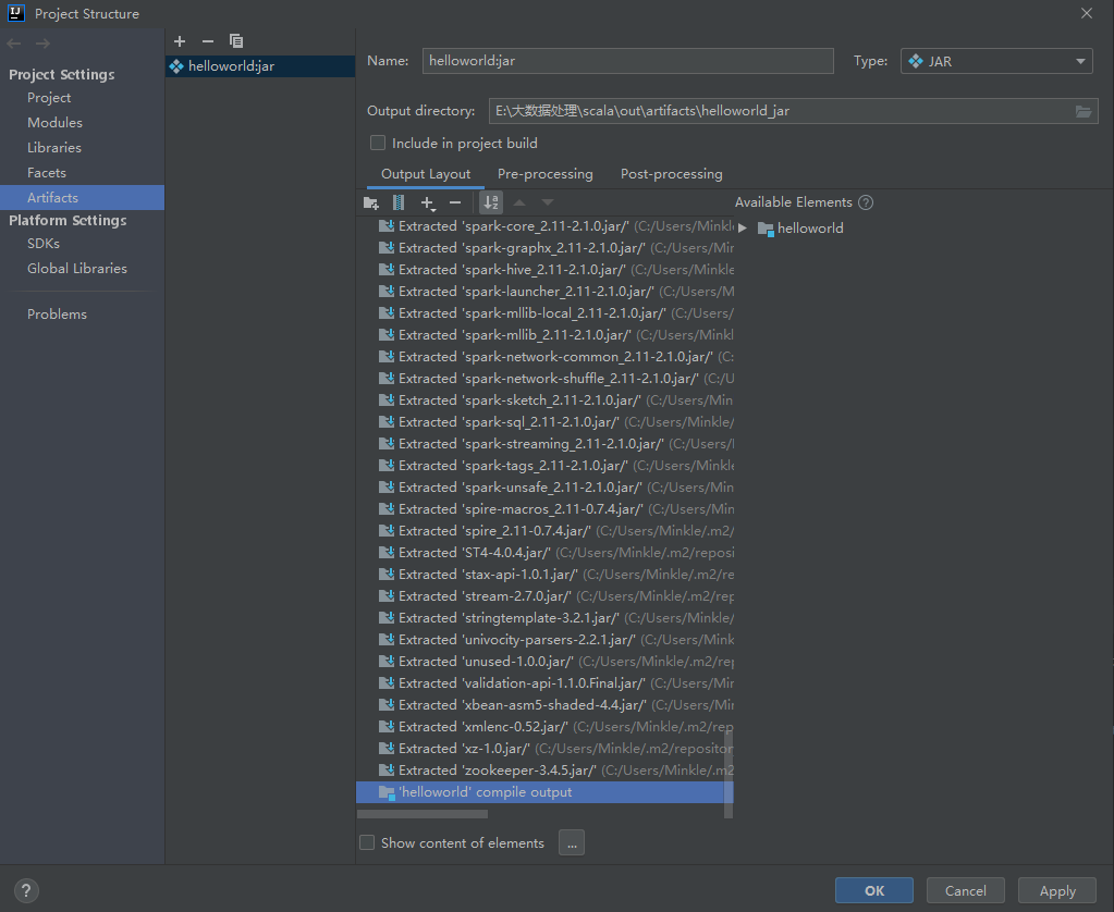使用idea进行scala打包运行idea Scala打包nb~minkle的博客 Csdn博客