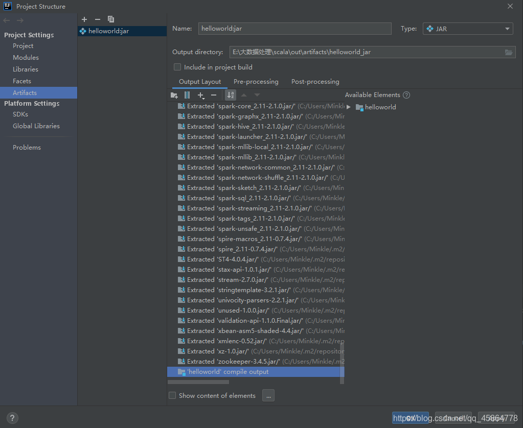使用idea进行scala打包运行idea Scala打包nb~minkle的博客 Csdn博客