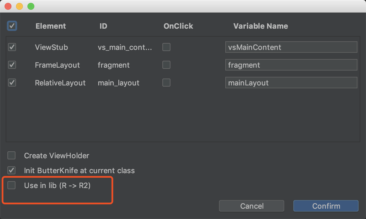 androidstudio 组件化ButterKnife自动生成R2的插件 @BindView(R2.id.xxx)_butterknife r2怎么生成-CSDN博客