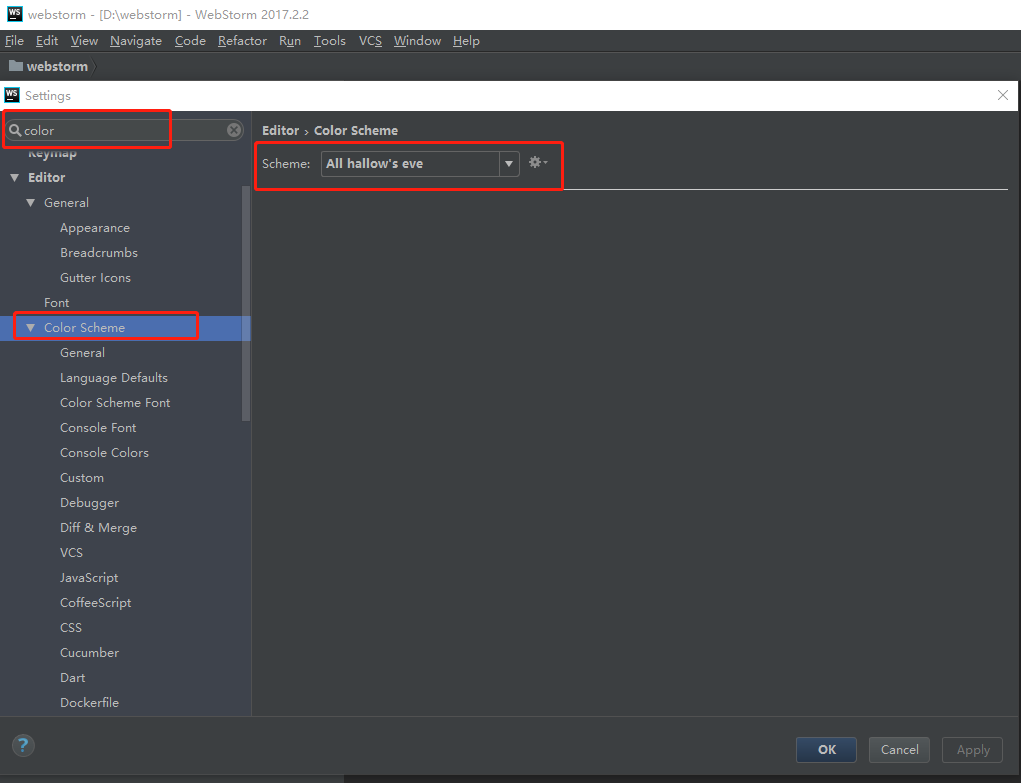 JetBrains WebStorm 更改主题，字体颜色_webstom粉色主题-CSDN博客