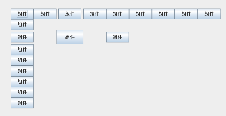 Java Swing布局：流布局flowlayout；边界布局borderlayout；网格布局gridlayout；网格组布局管理器