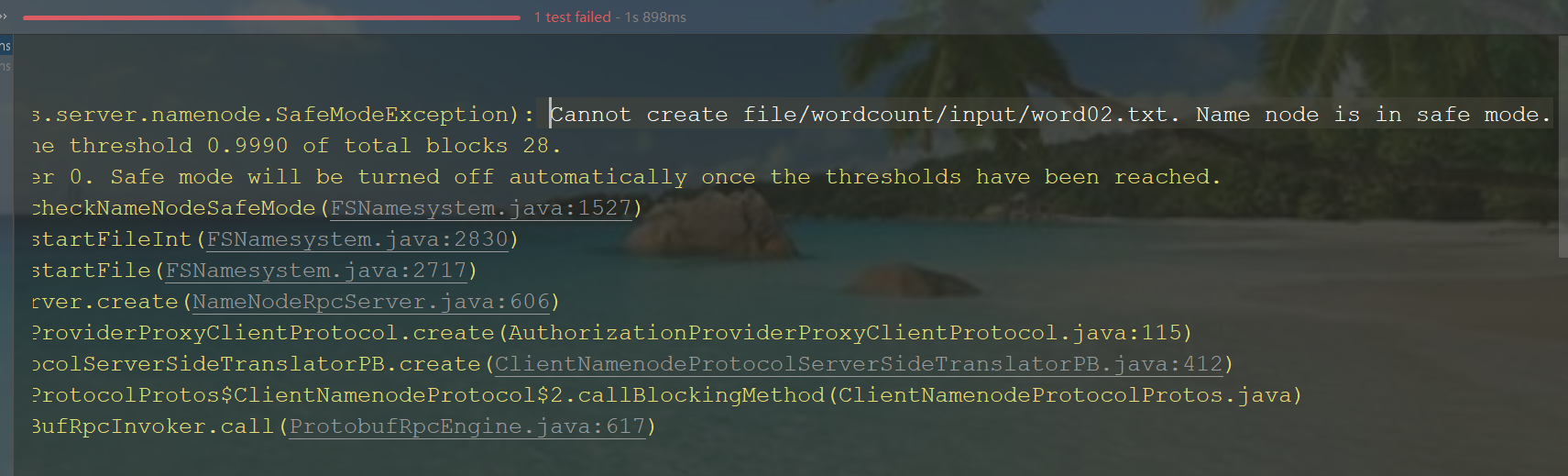 hdfs分布式系统文件操作错误之Name node is in safe mode的解决方法_cannot create copying name node is in safe mode ...
