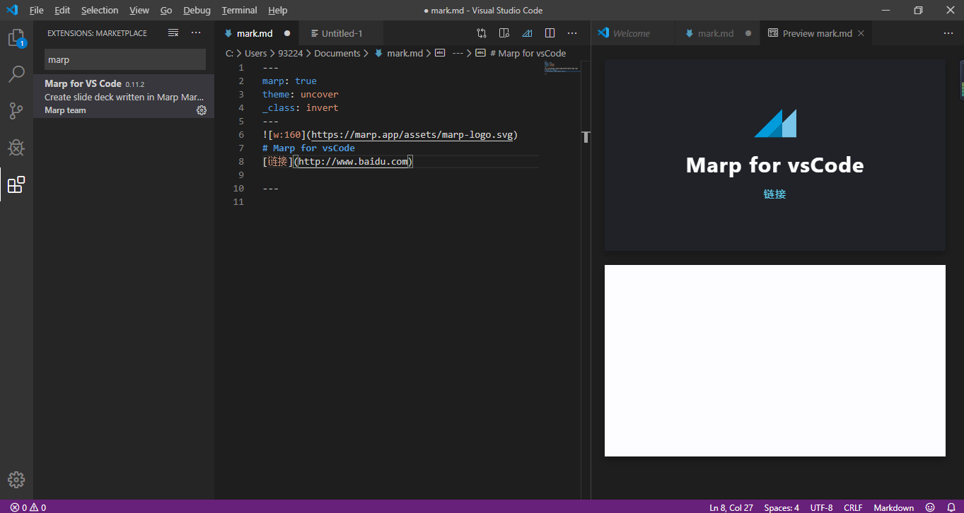 vs code中使用marp_飞舞佛的博客-CSDN博客_marp vscode