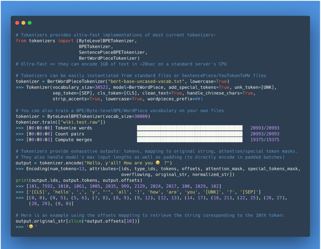 Hugging Face推出了分词器_huggingface 中文分词-CSDN博客