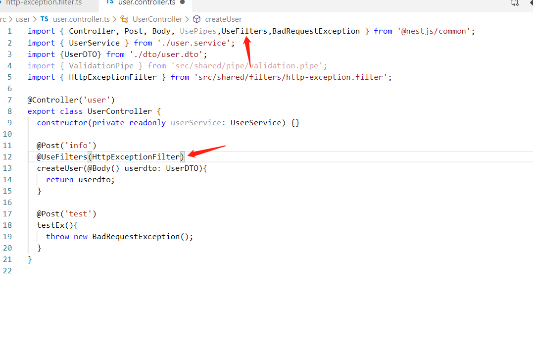 nestjs[异常过滤器ExceptionFilter的使用]_nestjs怎么走进exceptionfilter-CSDN博客