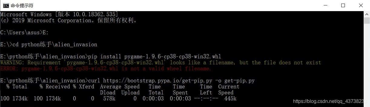 初学python3 (第四天:基于python381的pygame安装问题)qq43738233的博客 Csdn博客