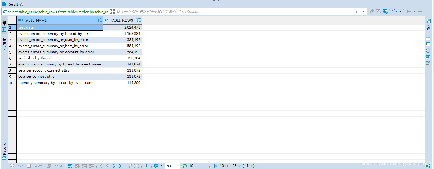 【mysql数据库系列】查询mysql数据库中数据量最大的表mysql查数据量最大的表 Csdn博客 2910