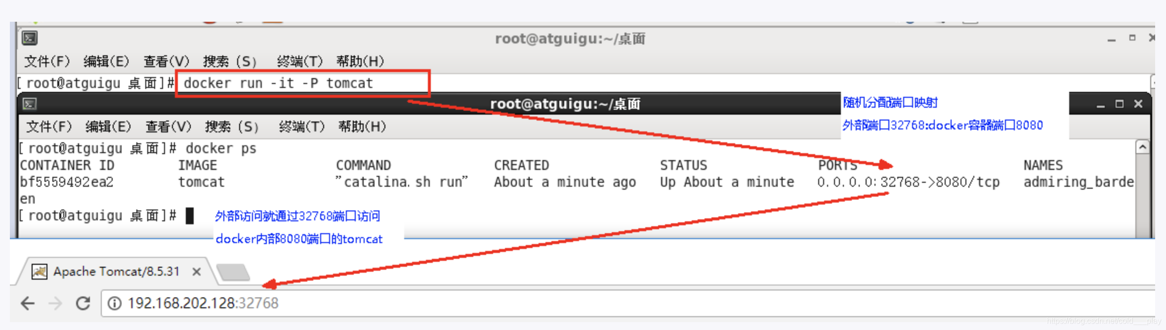 Docker 镜像commit操作及实例 通过docker Commit将容器提交成一个新镜像 步骤 1、从hub上下载tomcat镜像到