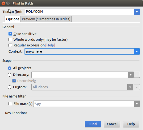 PyCharm 全局搜索 (Ctrl + Shift + F)_pycharm全局搜索快捷键-CSDN博客