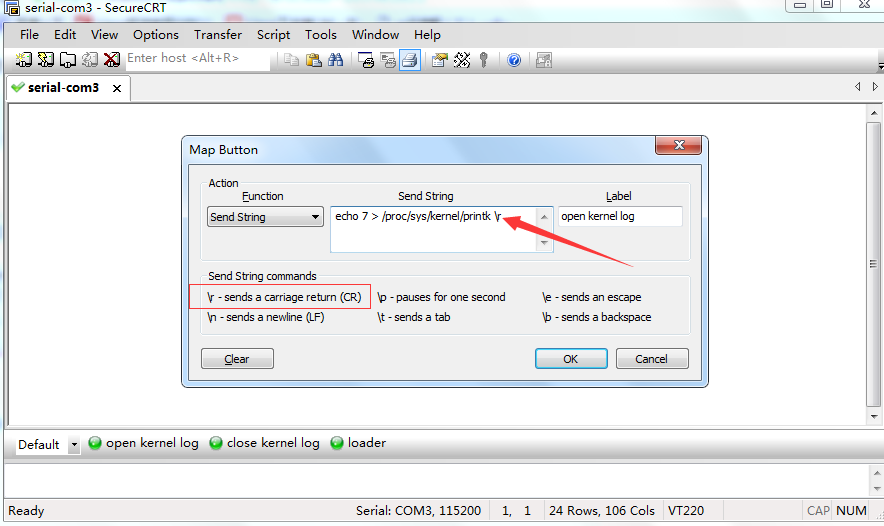 在secureCRT上设置常用的快捷输出按钮栏_securecrt 给button 设置快捷键-CSDN博客