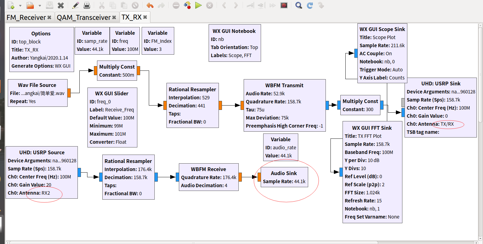 《USRP B210》利用FM调制发送-接收音频文件_gnu radio usrp b210 发送单音信号-CSDN博客