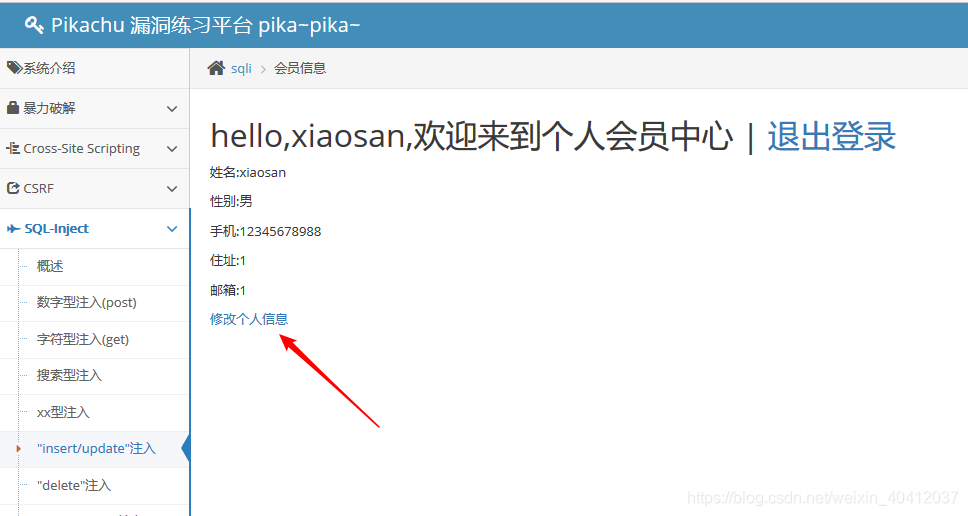 Sql注入——update注入(pikachupikachu中update注入 Csdn博客