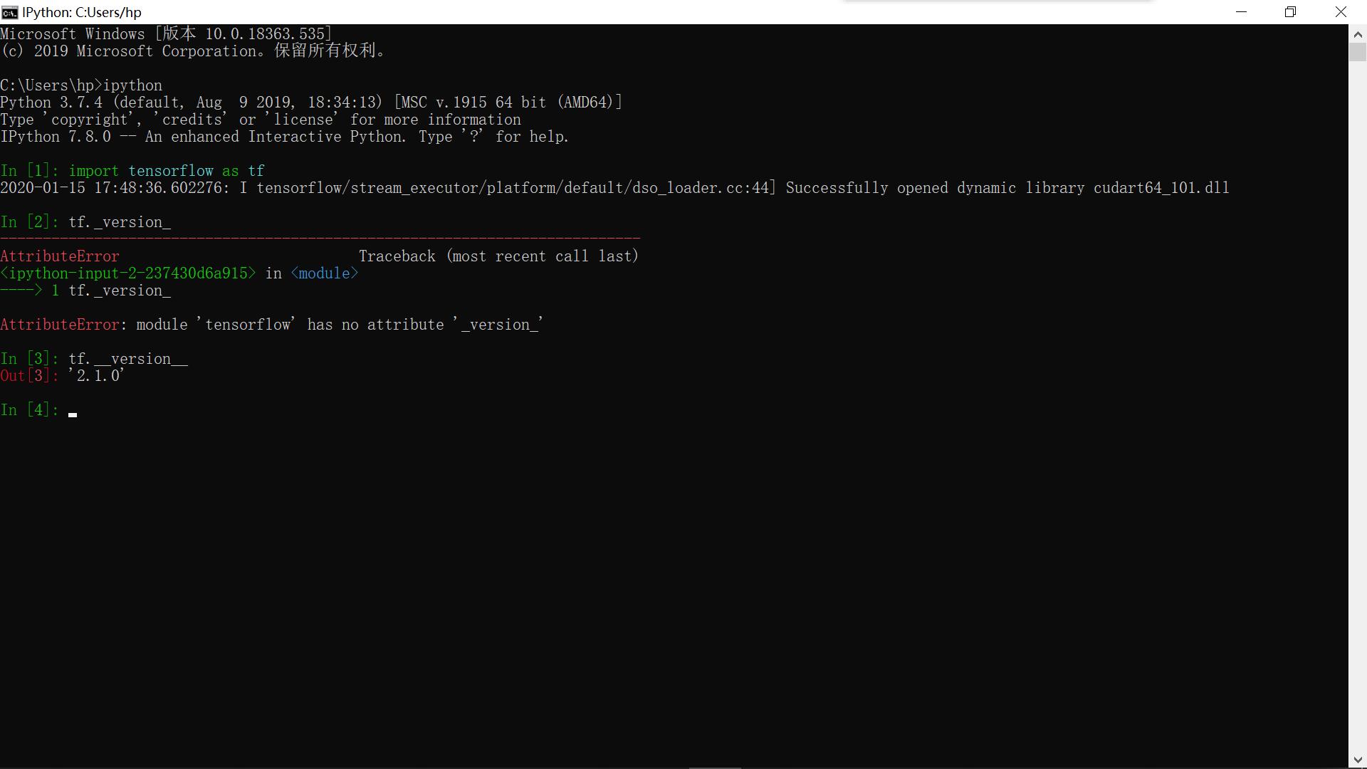 TensorFlow2.1.0安装教程-CSDN博客