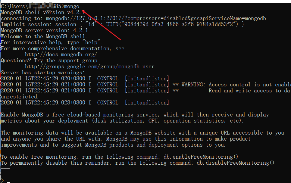 第一次启动 mongodb 出现 shutting down with code:100错误 唯一成功解决方案并启动_ctx":"initandlisten","msg":"shutting ...