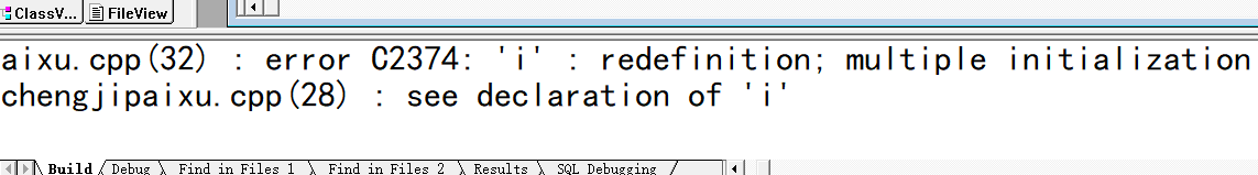 error: c2374: 'i' : redefinition;multiple initialization错误解决方法_error c2374: 'i' : redefinition ...