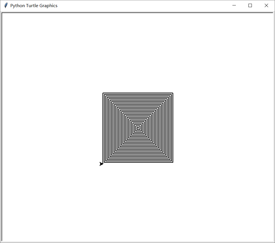 Python：turtle图形绘制利用turtle库绘制一个正方形螺旋线 Csdn博客