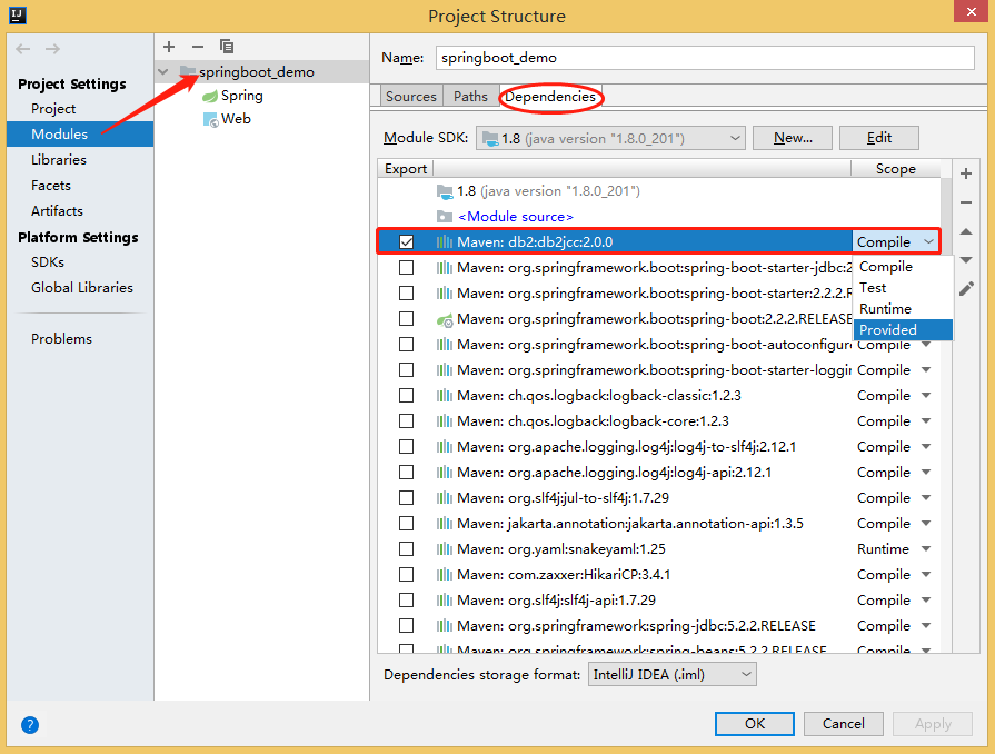 Spring boot 中Cannot resolve class or package 'DB2Driver' less... (Ctrl+F1) 解决方法_cannot resolve ...