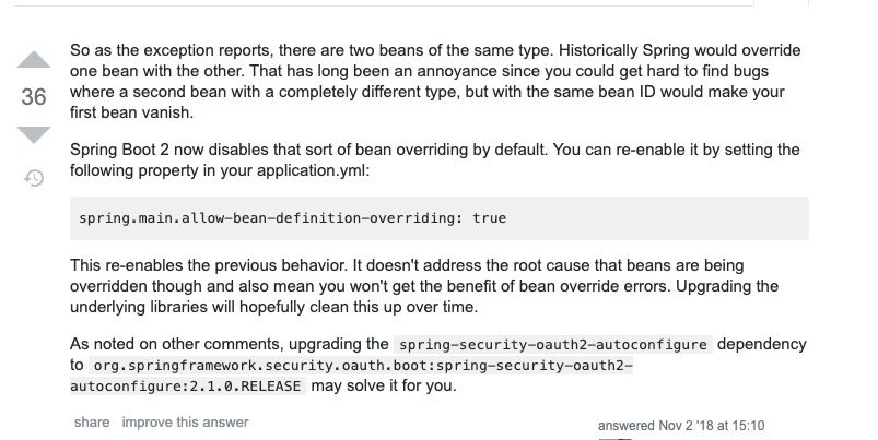 SpringBoot2中关于重复创建bean的问题解决-CSDN博客