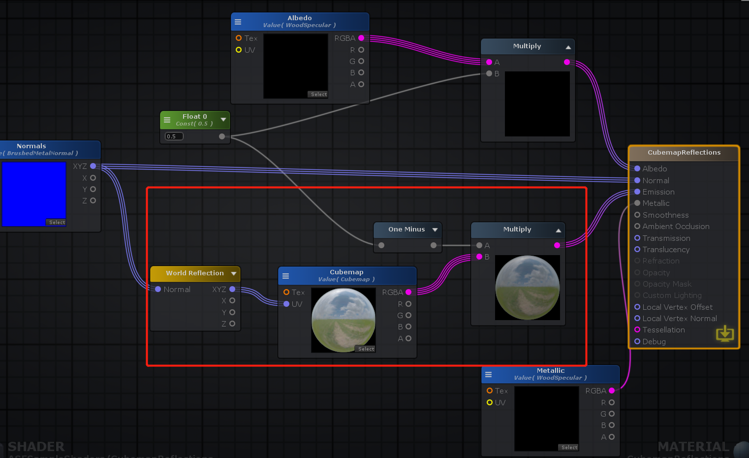 Unity ASE案例解析—CubemapReflections（3D贴图反射效果）_unity refraction ase-CSDN博客