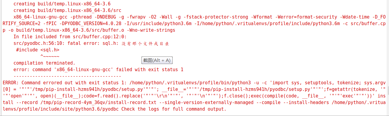 安装pyodbc报错_pyodbc 4.0.0-CSDN博客