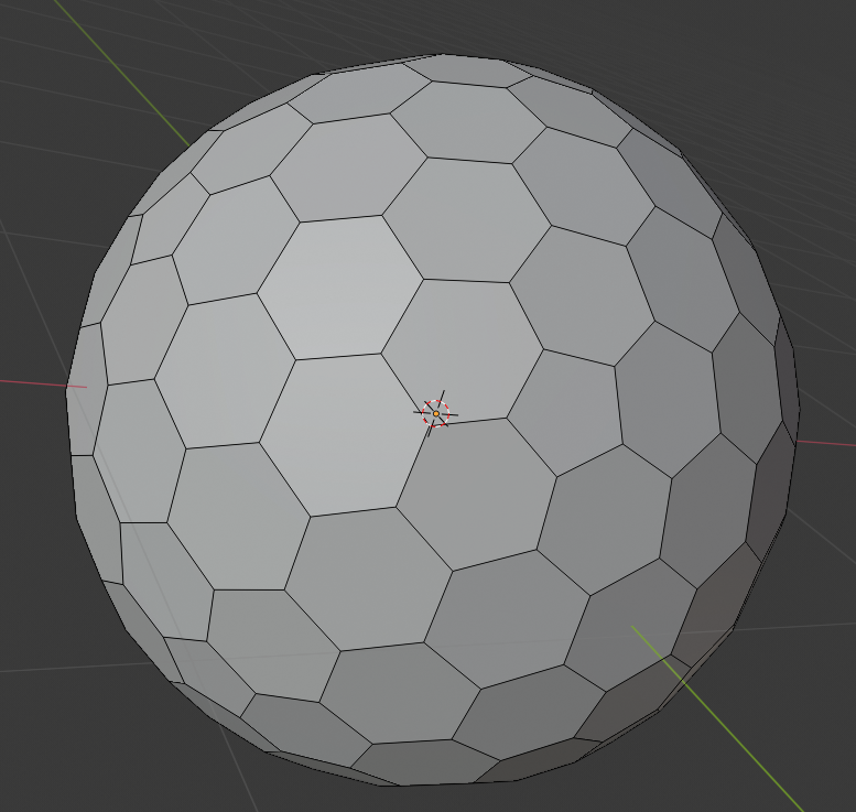 【blender】【3dmax】制作六边形组成的球体 6边型拼球 Csdn博客
