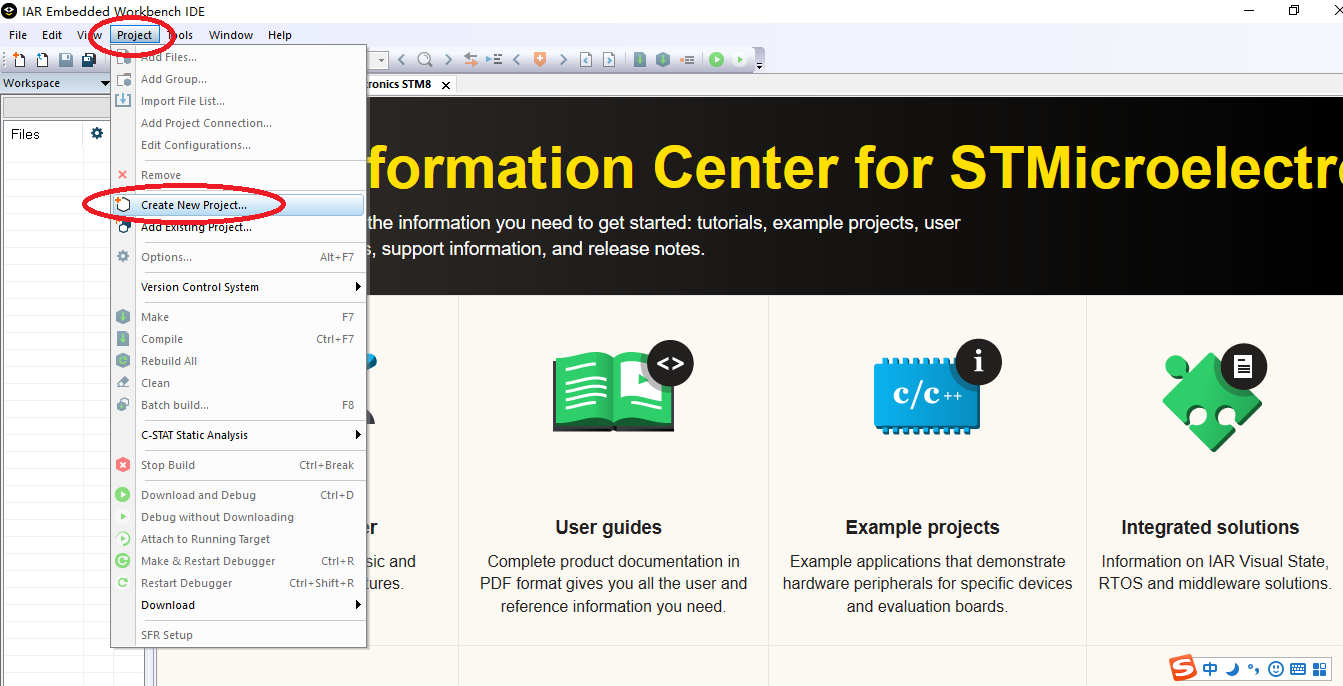 STM8S开发入门之使用EWSTM8(IAR STM8S)新建工程点亮一个LED（基于STM8S001J3）_iar for stm8新建工程-CSDN博客