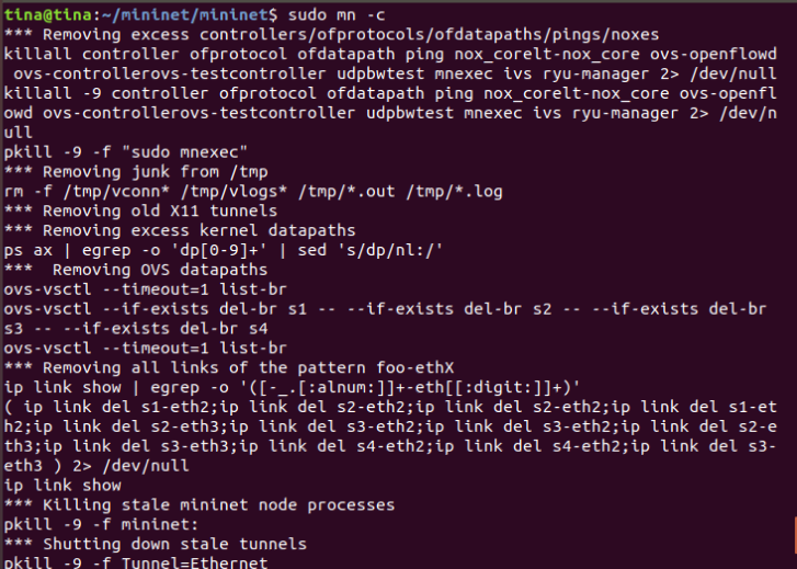 Exception: Error creating interface pair (s11-eth2,s12-eth2): RTNETLINK answers: File exists ...