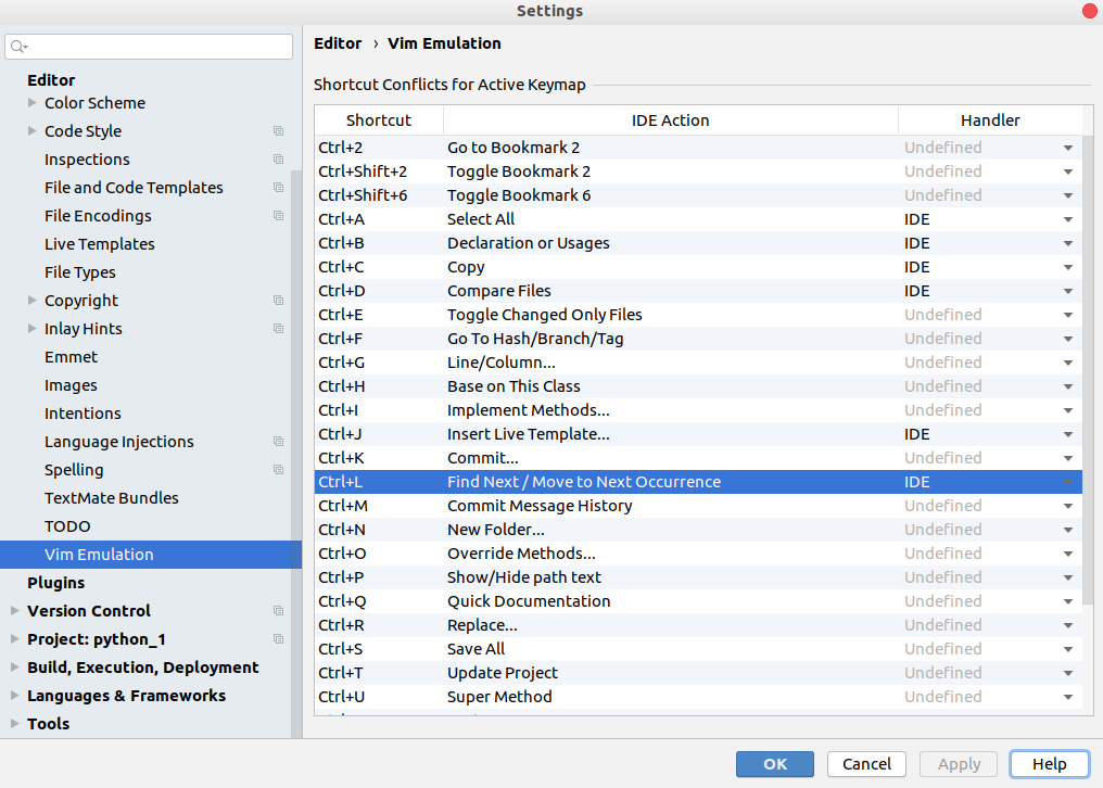 ubuntu中使用pycharm有些快捷键无法使用_python control+d 没反应-CSDN博客