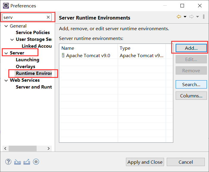 在eclipse上配置tomcat（包括解决找不到server，配置8.0以上版本）_esclipse配置runtime environment里面没有tomcat service只有v-CSDN博客