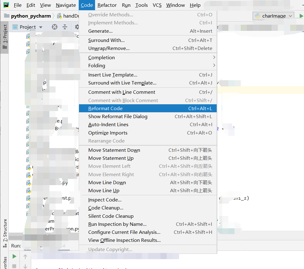 pycharm整理代码格式的快捷键_pycharm代码整理快捷键-CSDN博客