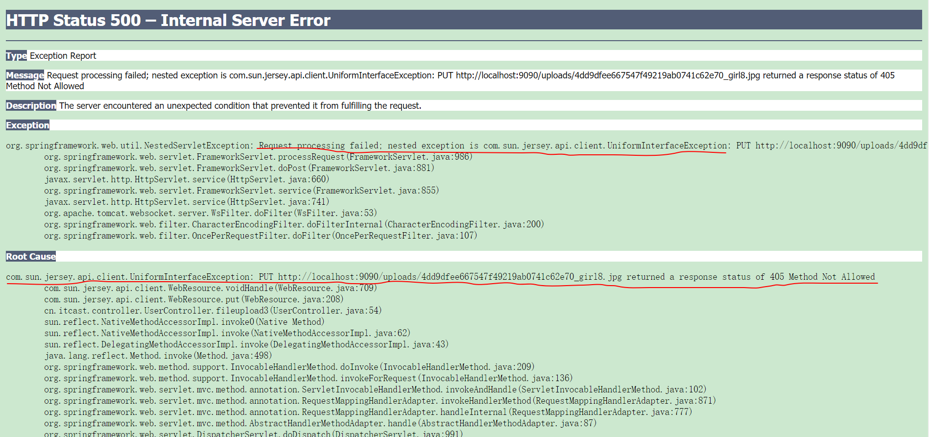 SpringMVC跨服务器上传文件出现：com.sun.jersey.api.client.UniformInterfaceException-CSDN博客
