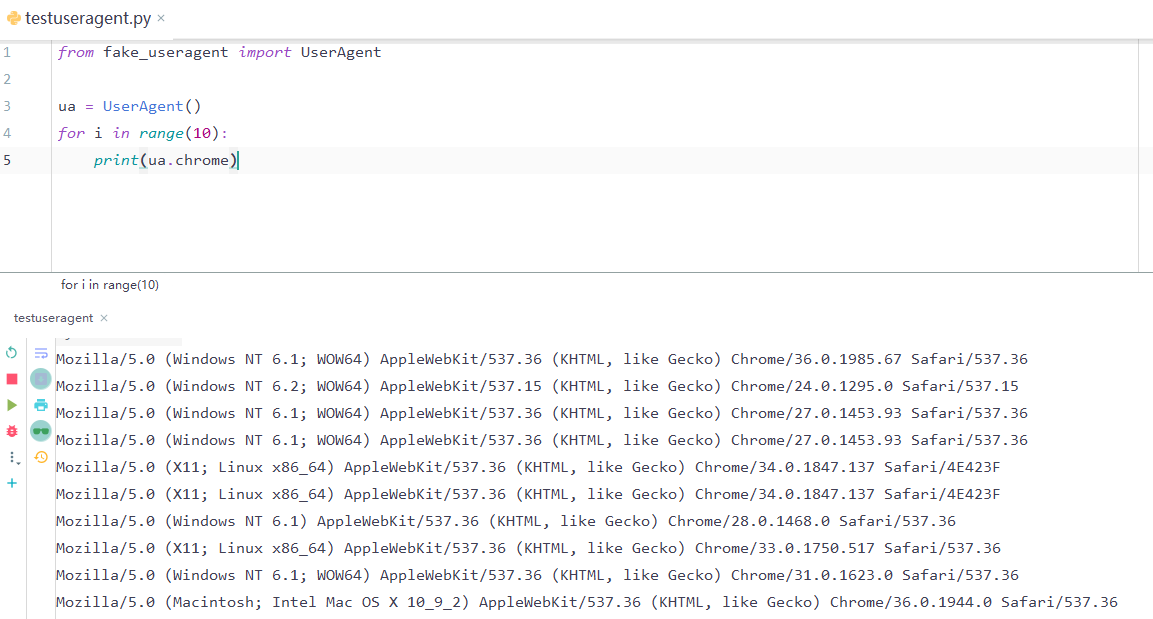 Python 设置随机 User-Agent （利用 fake_useragent包）_python 随机ua-CSDN博客