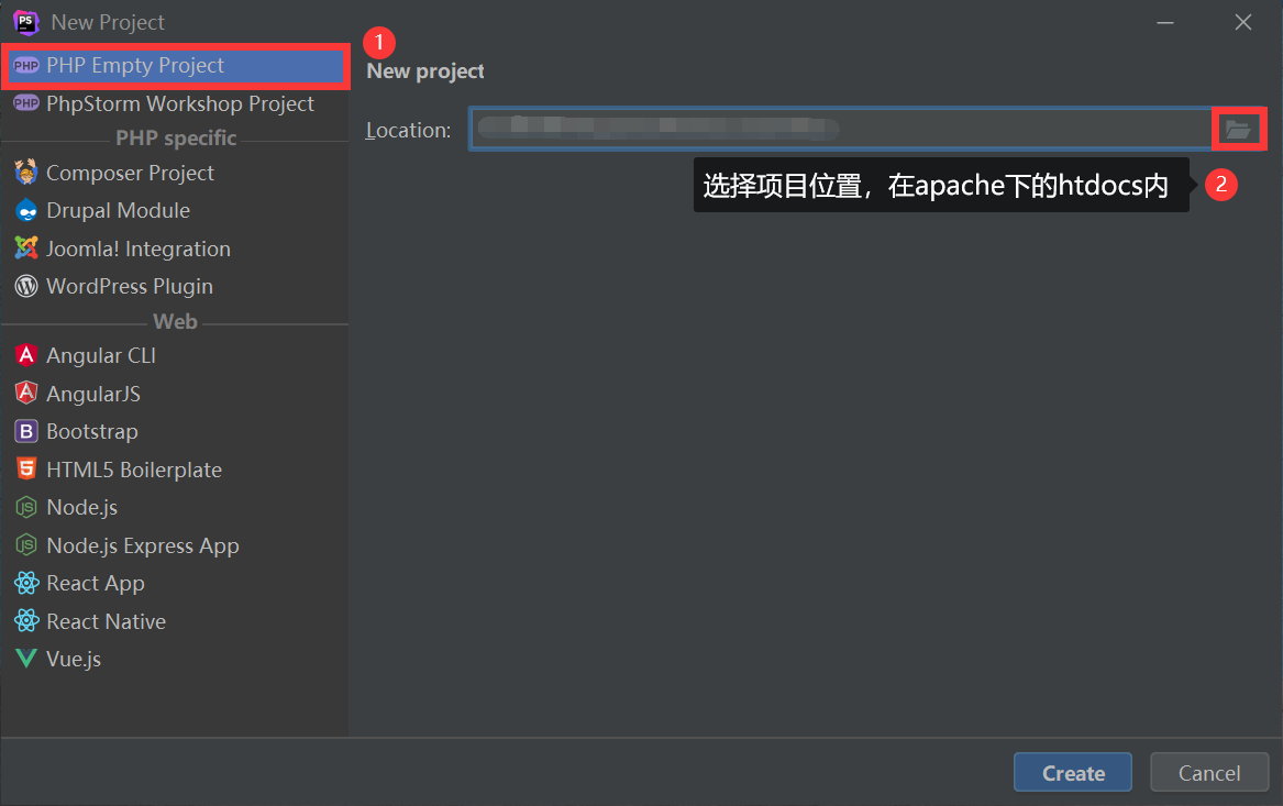 创建第一个phpstorm项目（phpstorm+Apache）_phpstorm 创建项目-CSDN博客