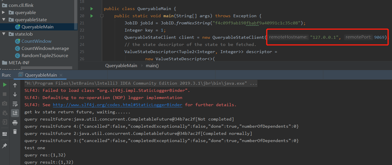 flink queryable state问题java.util.concurrent.CompletionException: java.lang ...