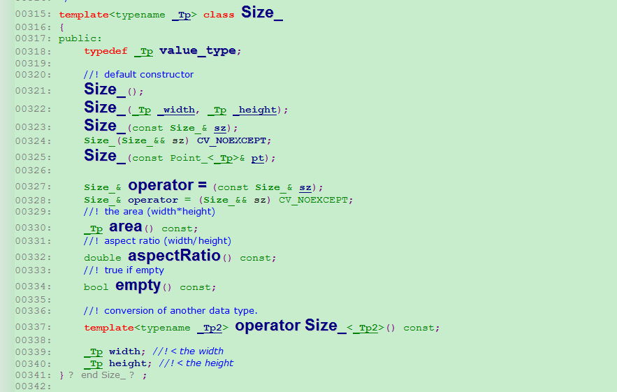 Opencv中基本数据结构3sizeopencv中size Csdn博客 