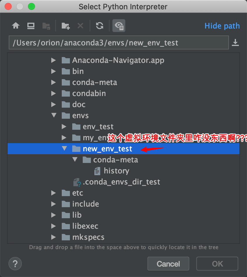 在Pycharm下创建Anaconda虚拟环境，但envs目录下没有interpreter解释器问题的解决_conda environment没有interpreter-CSDN博客